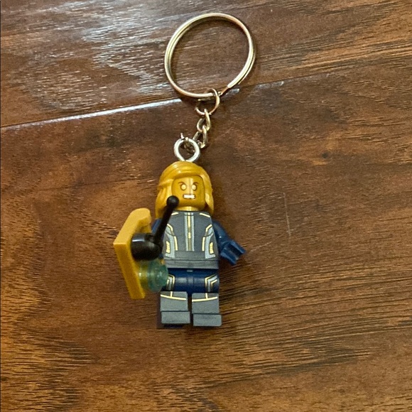 Lego | Toys | Lego Warrior Keychain With Blue And Gold Accents | Poshmark